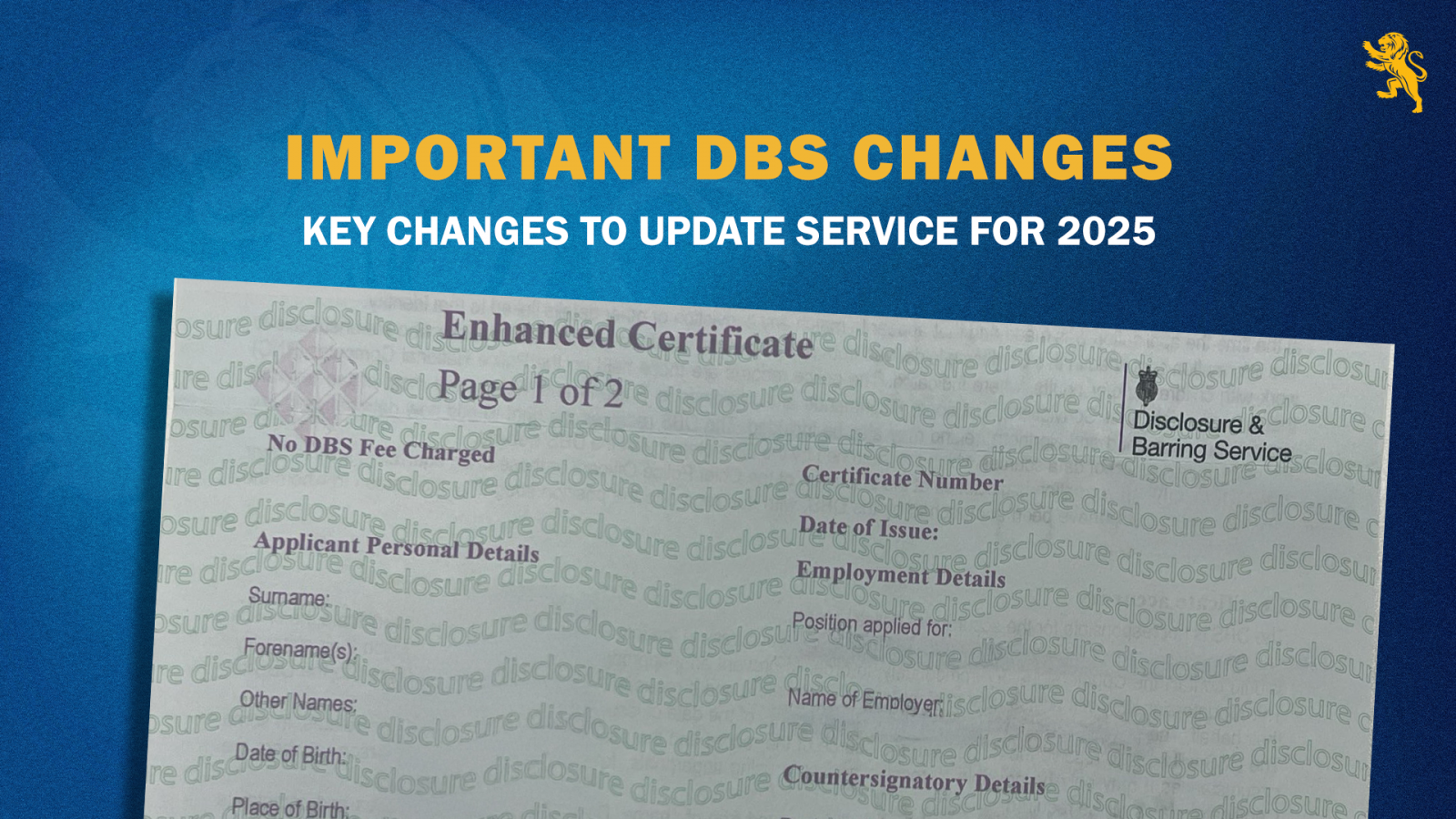 Important Changes to DBS Update Service Process - Devon Cricket
